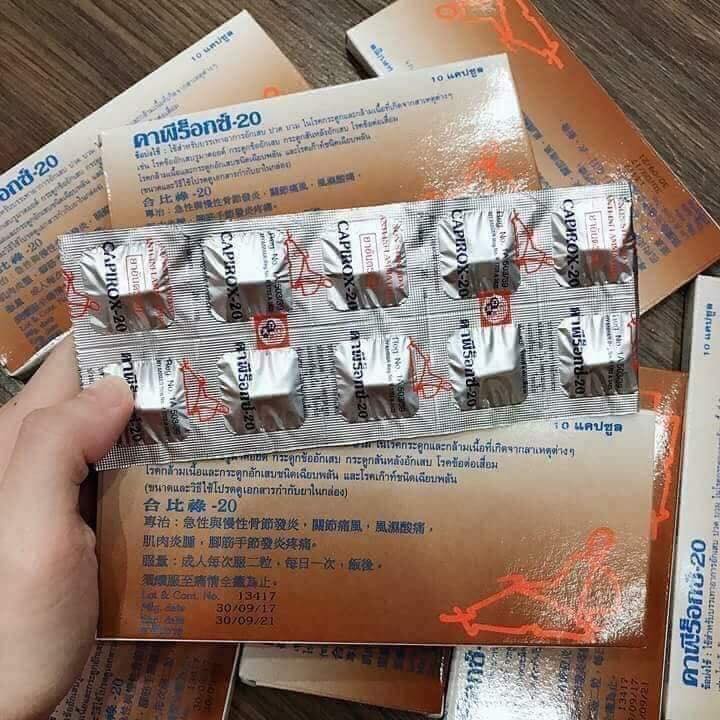 Thuốc trị khớp, gút CAPIROX-20 - Order Thailand